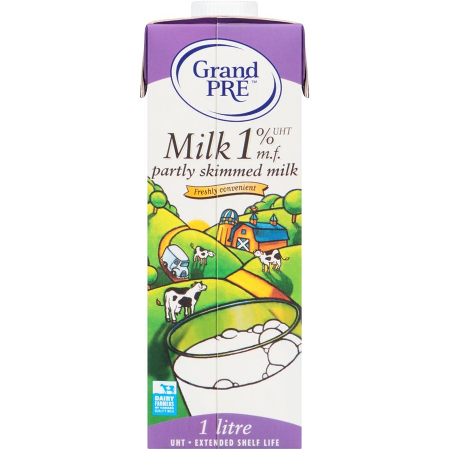 GRAND PRE UHT MILK 1% 1.000LT