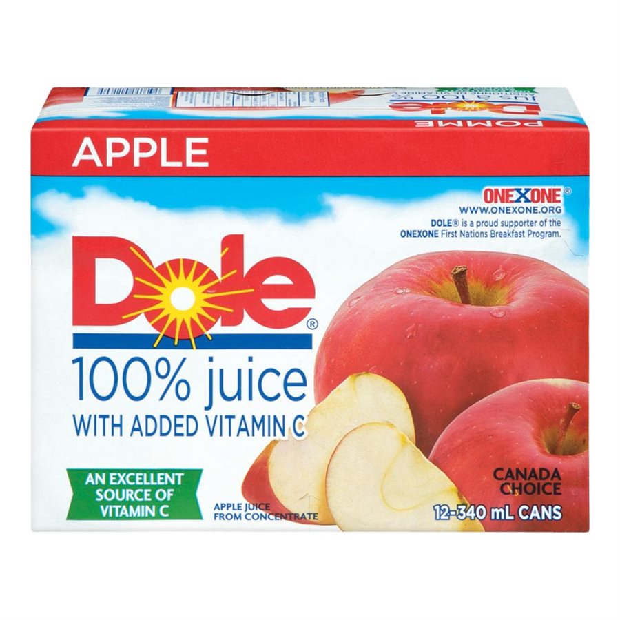 DOLE JUICE 100% APPLE 340.000ML